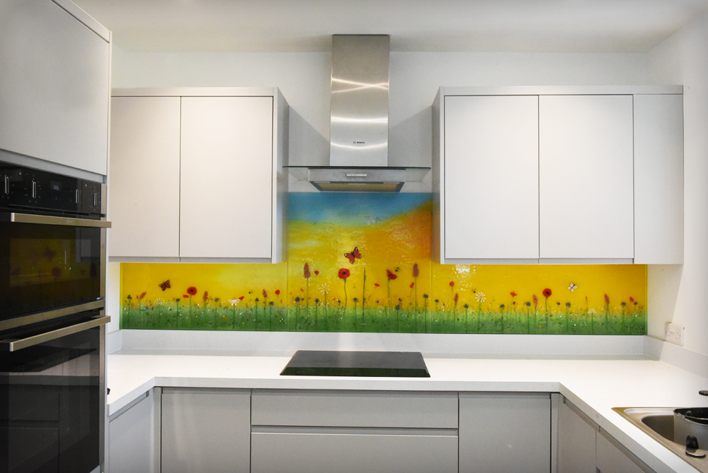 BESPOKE FUSED GLASS SPLASHBACK IN AMLWCH - House of Ugly Fish