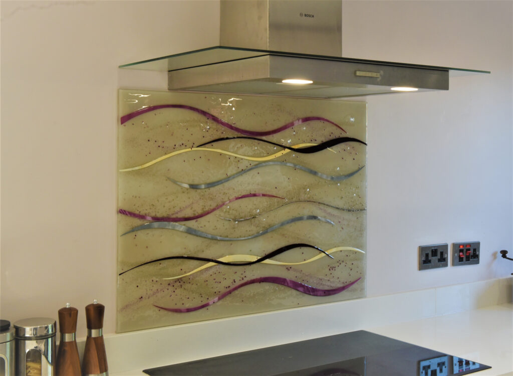 BESPOKE FUSED GLASS SPLASHBACK IN CHESTER - House of Ugly Fish